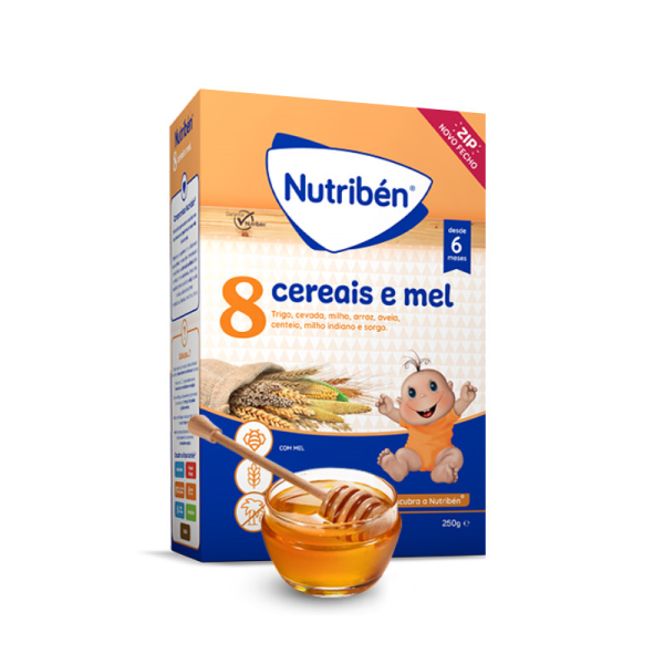 Nutribén Farinha 8 Cereais e Mel 250G 6M | aSuaFarmáciaOnline