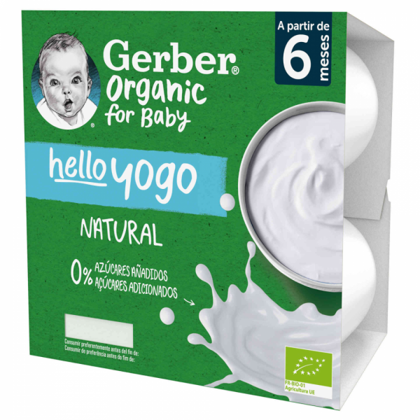 Gerber Bio Organic Natural 4X 90G 6M+ | aSuaFarmáciaOnline